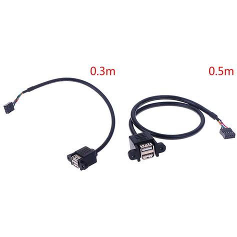 30 см 50 см Внутренняя Материнская плата 9pin двойной Порты и разъёмы Usb 2 0 Женский