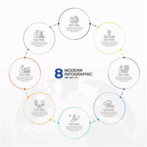 Premium Vector Circle Infographic Template With 8 Steps Process Or