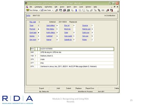 Module 2 Rda Basics Recognizing And Using Rda Records Ppt Download