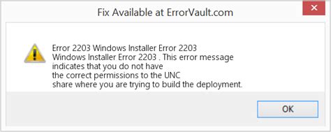 How To Fix Error 2203 Windows Installer Error 2203 Error 2203