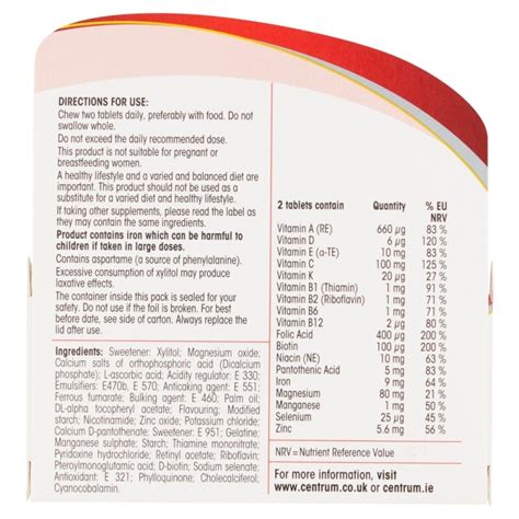 Buy Centrum Fruity Chewables Chemist Direct