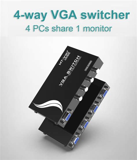 Vga Switch 4 In 1 Out Vga Selector Box 4x1 Mt Viki
