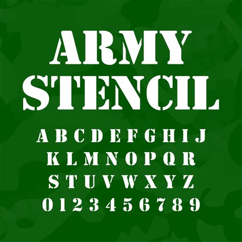 Army Font Army Stencil Fonts Myfonts