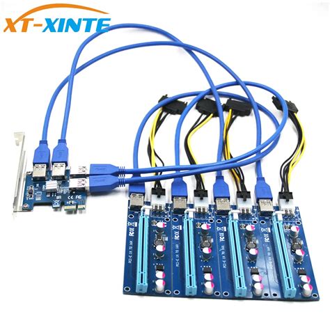 Usb Pci E Express X To X Extender Riser Card Adapter Pcie To Usb Convertor Graphics