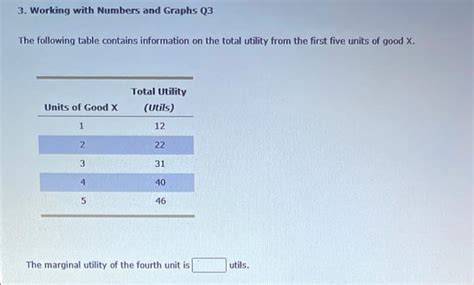 solved 3 working with numbers and graphs q3 the following