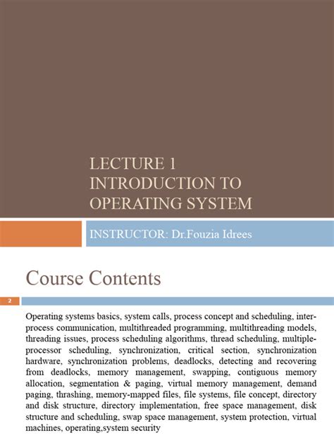 Os Lecture1 Pdf Operating System Computer Data Storage