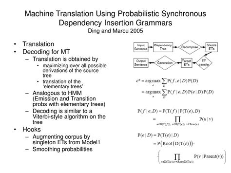 Ppt Dependency Trees And Machine Translation Powerpoint Presentation Id1122498