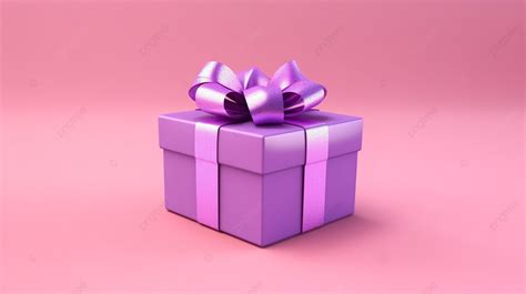 생생한 분홍색 배경의 매혹적인 3d 그림 위에 보라색 선물이 놓여 있습니다 하트 리본 사랑 리본 발렌타인 데이 제안 배경 일러스트 및 사진 무료 다운로드 Pngtree