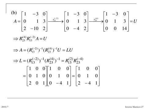Ppt Inverse And Elementary Matrices Powerpoint Presentation Free Download Id6299355