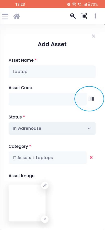 Updating The Asset Code Using Mobile App