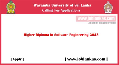 Higher Diploma In Software Engineering 2023 Wayamba University