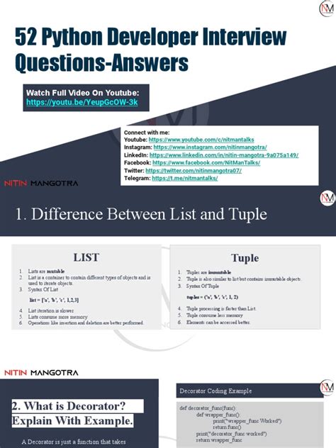 52 python question answers pdf python programming language