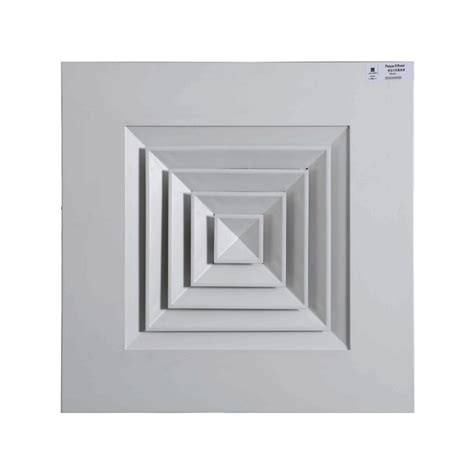 4 Way Louvre Face Square Diffusers Wide Flat Flange Jianpin Air