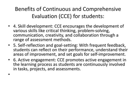 Benefits Of CCE To Babes And Teachers Pptx
