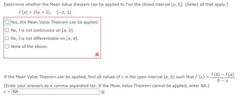 Solved Determine Whether The Mean Value Theorem Can Be Chegg