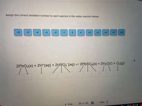 Solved Assign The Correct Oxidation Number To Each Species