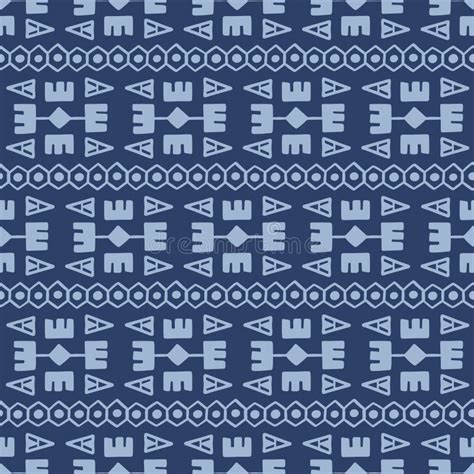 Polynesian Hawaiian Tapa Ethnic Seamless Pattern Stock Vector