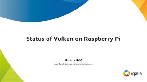 Status Of Vulkan On Raspberry Ppt