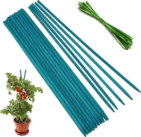 Garden Wood Stakes Hounang Green Bamboo Plant Support