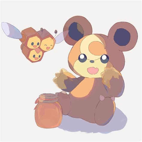 Teddiursa And Combee Pokemon Drawn By Nyankoromochi Danbooru