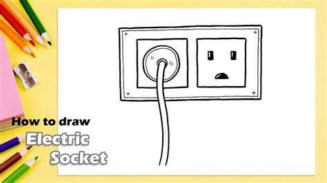 How To Draw A Plug Socket At Elma Thomas Blog