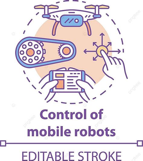 Mobile Robot Control Concept With Software And Controllers Vector