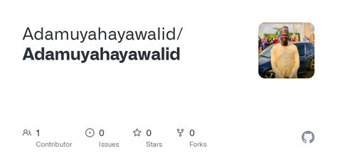 GitHub Adamuyahayawalid Adamuyahayawalid