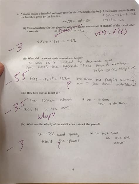 Solved 4 A Model Rocket Is Launched Vertically Into The