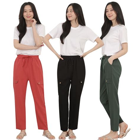다온이상점 여성 인견 밴딩 바지 일자 팬츠 여름 시원한 천연소재 인견바지 여름바지 여성잠옷 여름잠옷 인견팬츠
