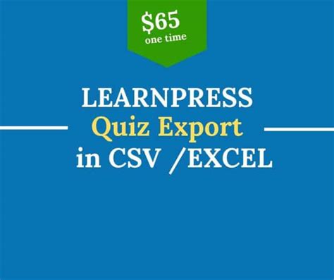 Learnpress Quiz Exporter To Excel Or Csv