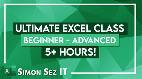 the ultimate excel tutorial beginner to advanced 5 hours youtube
