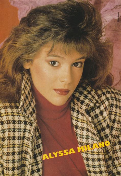 Alyssa Milano Josie Davis Teen Magazine Pinup Red Shirt Photo Shoot