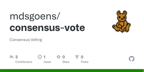 Github Mdsgoensconsensus Vote Consensus Voting