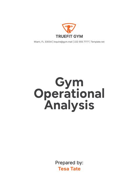 Free Gym Operational Analysis Template To Edit Online