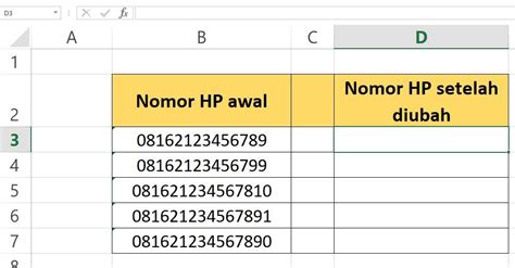 Cara Menambahkan 62 Di Excel Neicy Tekno