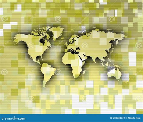 World Map With Pixels Vector 130152678