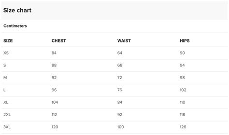 Size Charts — Alpine Tones Illustration