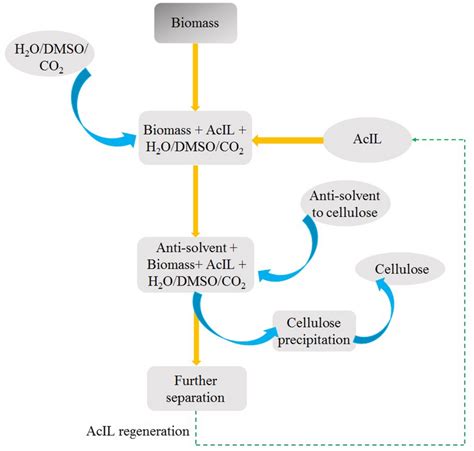 Schematic Representation Of Cellulose Dissolution Using Acil Download
