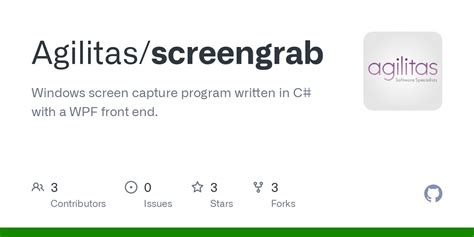 Github Agilitasscreengrab Windows Screen Capture Program Written In C With A Wpf Front End