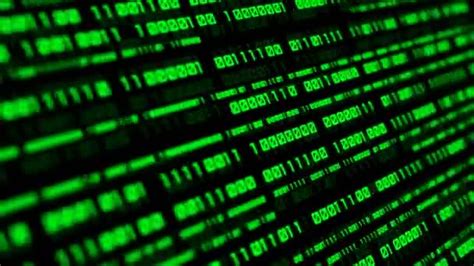 Binary Code Background Digits Screen Algorithm Binary Data Code Decryption — Stock Video