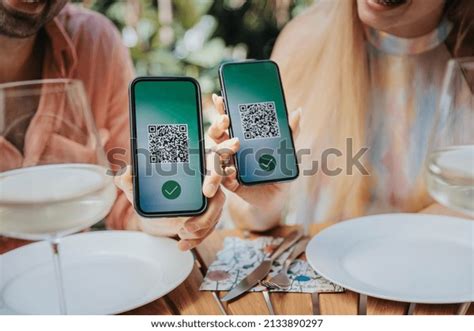 Couple Showing Qr Codes Green Passes Stock Photo Shutterstock