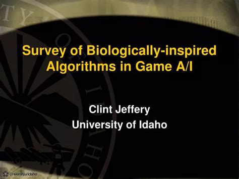 Ppt Biologically Inspired Algorithms In Game Ai Survey Powerpoint Presentation Id6173156
