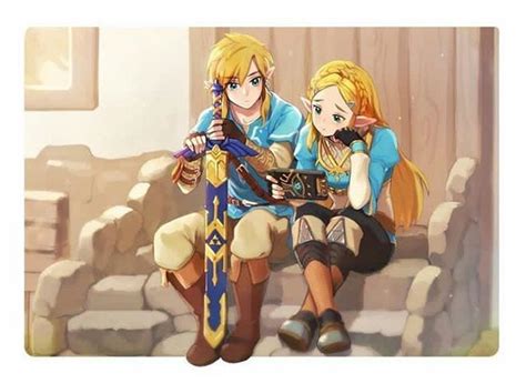 🌟zelda45k🌟 On Instagram ‘s Post🥀 Cute Botw Zelink Artwork ️🥀🌹