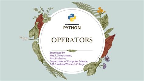 Operators In Python Pdf