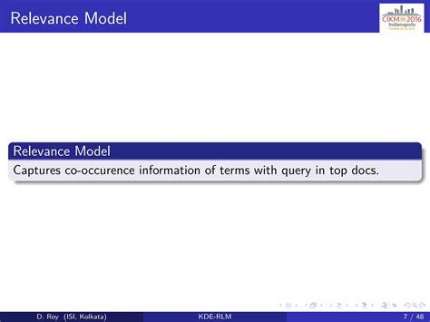 word vector compositionality based relevance feedback using kernel density estimation ppt
