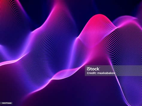 3d 사운드 파도 비주얼 오디오 이퀄라이저입니다 큰 데이터 추상 시각화입니다 음파에 대한 스톡 벡터 아트 및 기타 이미지 음파 벡터 와이어 프레임 모델 Istock