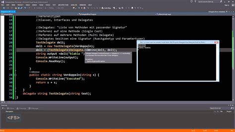 prog ii c delegates 2 2 beispiel youtube