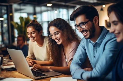 Premium Ai Image Happy Software Developers At Work Generative Ai