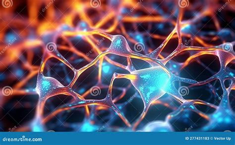 Glowing Neural Links Network Generative Ai Stock Illustration Illustration Of Think Global