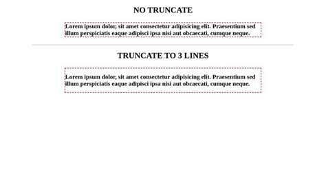 Css Truncate Multi Line Text